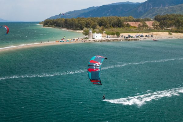 Kitesurfing in Cape Drepano, West Greece. Learn to kite in Greece!